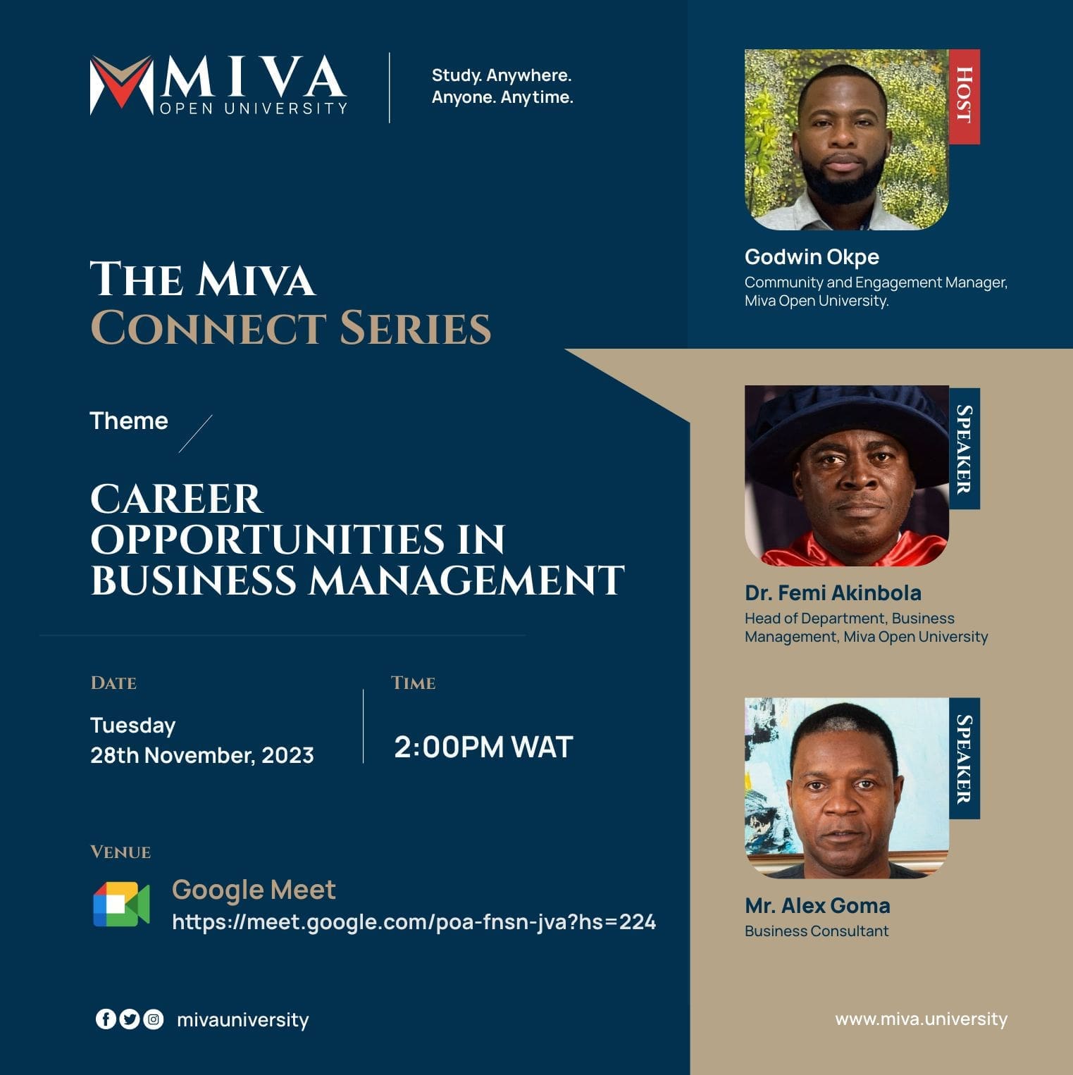 The Miva Connect Series: Career Opportunities in Business Management ...